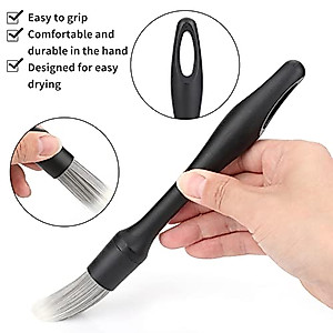 Cobee Car Detailing Brush Set, 3 Pcs Car Interior Detailing Brushes Natural Boars Hair Detail Brush Auto Ultra-Soft Detail Cleaning Brush Tool for Interior/Exterior Automotive Trim Wheel Rim Engine