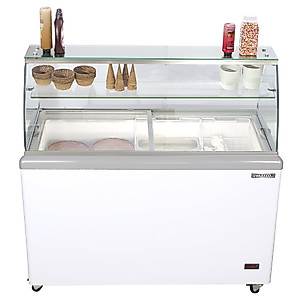 MAXX Cold MXDC-8 Commercial Ice Cream Dipping Cabinet Freezer, White