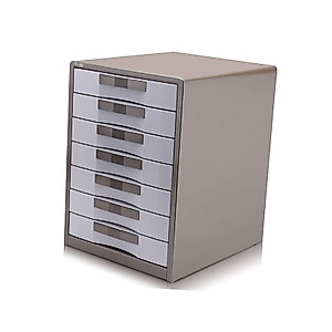 Desktop Storage Box With Drawers - Desktop File Cabinet, 7-Layers Flat File Cabinet, Drawer Organizer, Lockable Aluminum Alloy File Cabinet Storag, Cosmetic Storage / Medicine Storage Box ( Size : A )