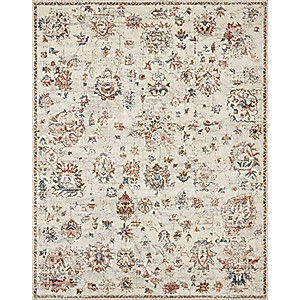 Loloi II Saban Collection SAB-09 Ivory/Multi, Traditional 5'-3" x 7'-6" Area Rug