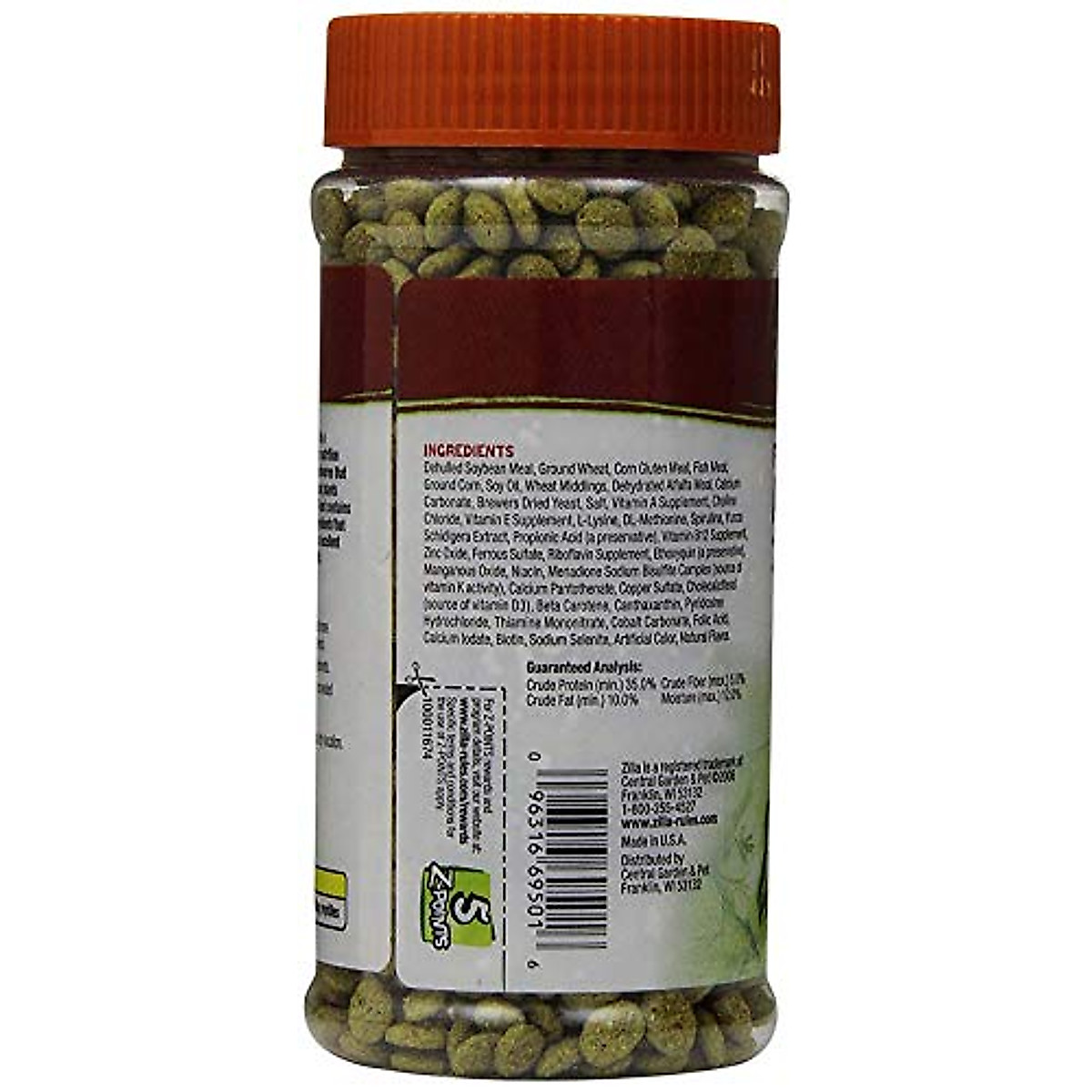 Zilla Aquatic Turtle Extruded Food Pellets 6 Ounces