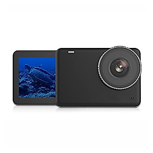 KOVOSCJ Sports Action Camera Black Waterproof Action Camera 4K Ultra HD Video 12MP Photos 1080p Live Streaming Sports Camera for Vlog Recording (Bundle : with 128GB Card, Color : Standard)