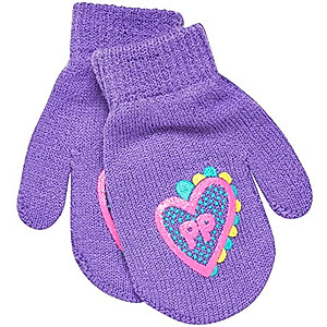 Nickelodeon Paw Patrol Girls Winter Hat and 2 Pair Mittens or Gloves (Age 2-7), Size Age 2-4, Paw Patrol Purple/Grey Mitten 2-4