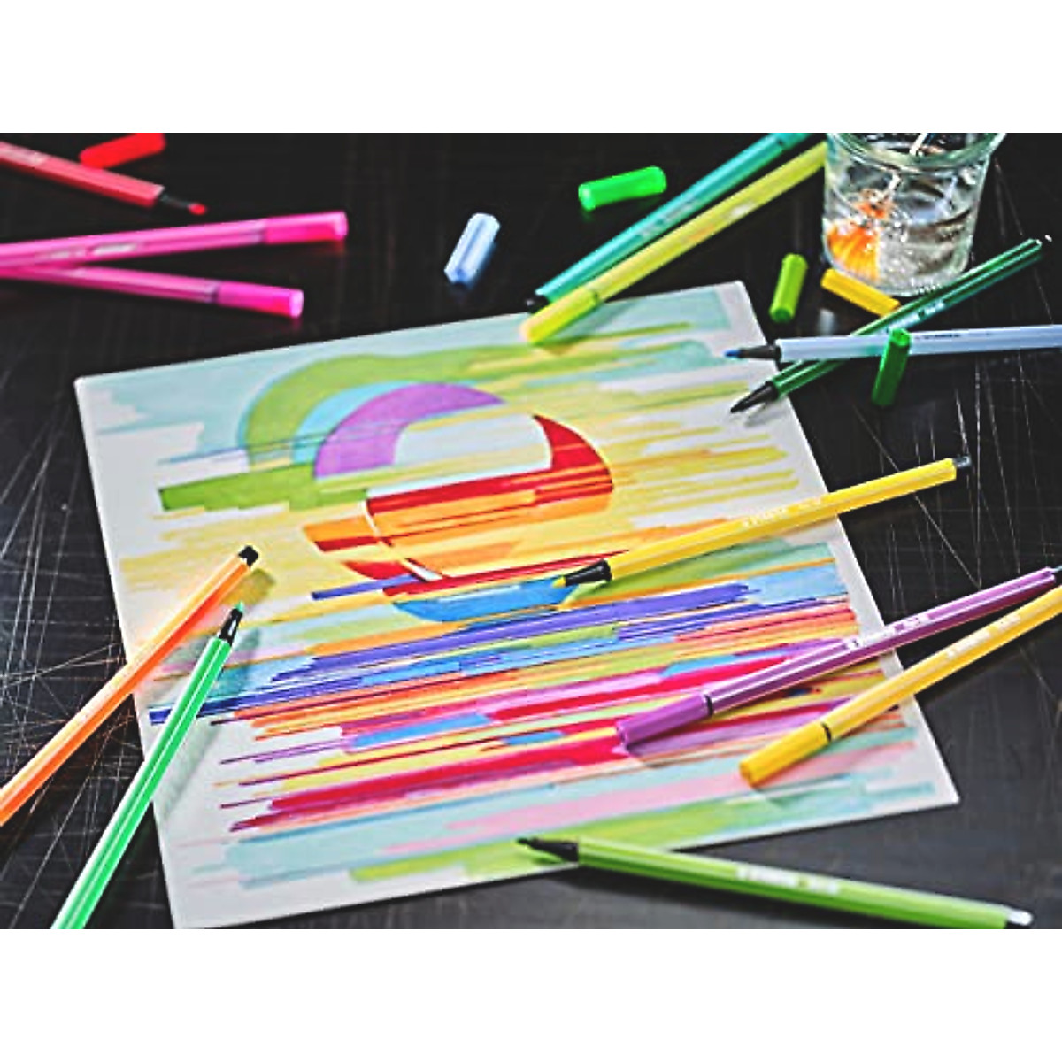 STABILO Pen 68 Tin Set, Set of 10, Multicolor