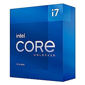 Intel® Core™ i7-11700K Desktop Processor 8 Cores up to 5.0 GHz Unlocked LGA1200 (Intel 500 Series & Select 400 Series Chipset) 125W