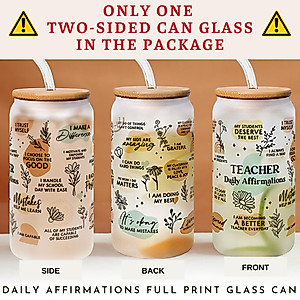Teacher Appreciation Gifts - Teacher Gifts for Women, Thank You Teacher Gifts, Teachers Appreciation Gifts - Teacher Birthday Gifts, Back To School Gifts, Teacher Retirement Gifts - 16 Oz Can Glass