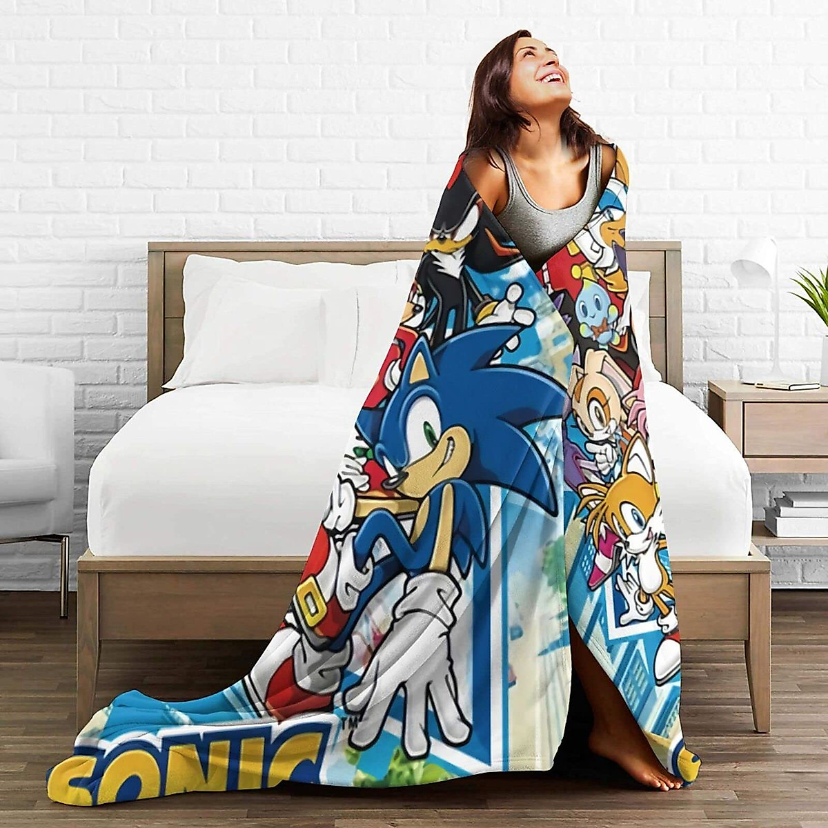 Longview Game Blanket Ultra-Soft Flannel Throw Blanket Cartoon Blankets Light Weight Bed Couch Living Room for Boys Grils 50''X40''