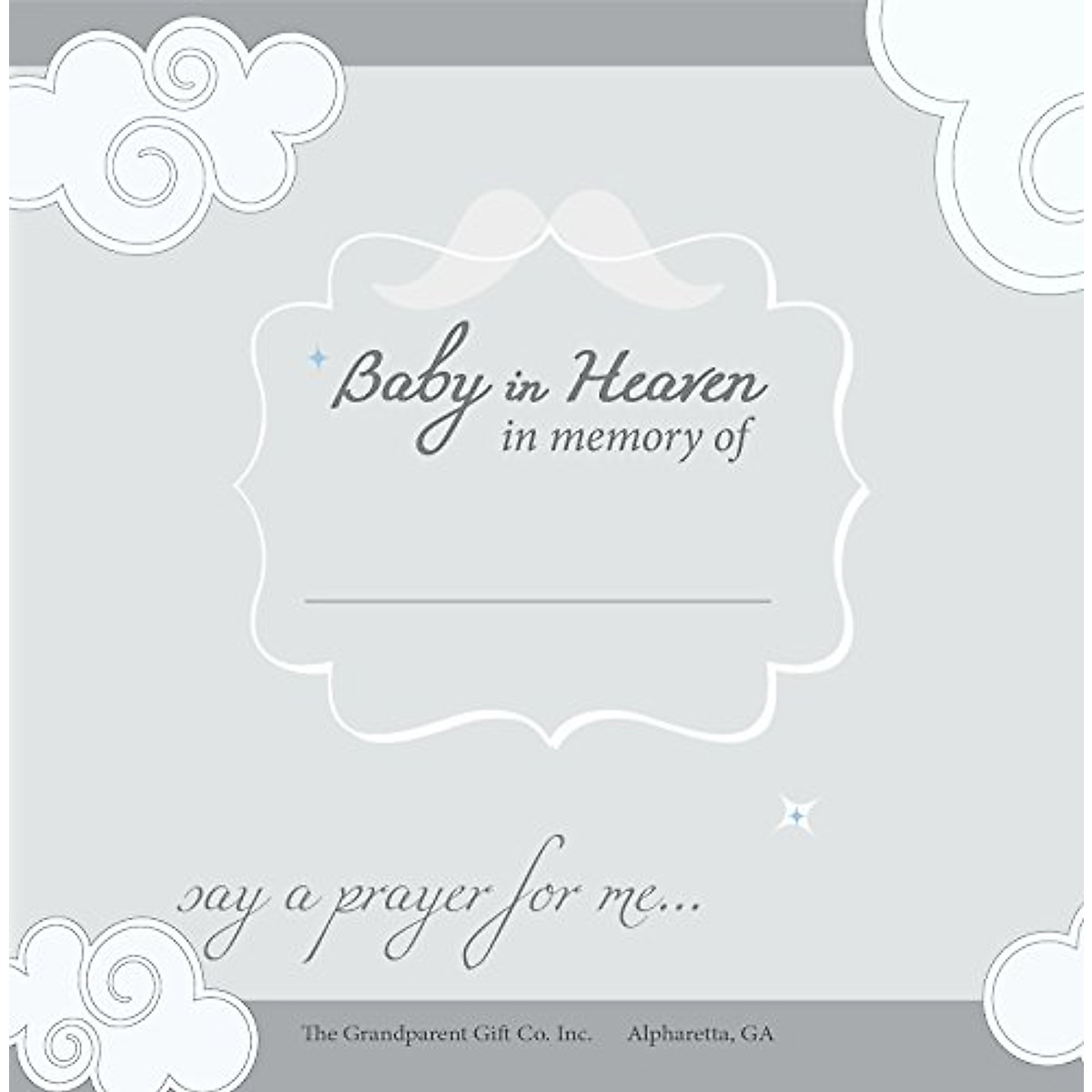 The Grandparent Gift Baby Heaven Infant Loss or Miscarriage Gift, Hanging Ornament or Sitting Mini Photo Frame with Sentiment