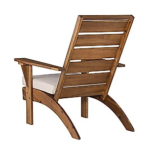 Linon Home Décor Caitlyn Brown Outdoor Chair, Natrual/White