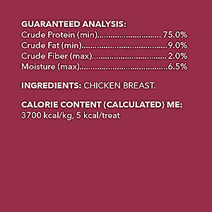 Amazon Brand - Wag Freeze-Dried Raw Single Ingredient Dog Treats Chicken Breast 3 Ounce (Pack of 1)