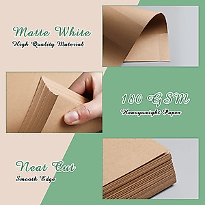 Fainne 2000 Pieces Blank Printable Business Cards Mini Note Index Perforated Card Stock Compatible with Laser and Inkjet Printer Double Sided Printing Paper 10 Cards/Sheet (Brown)