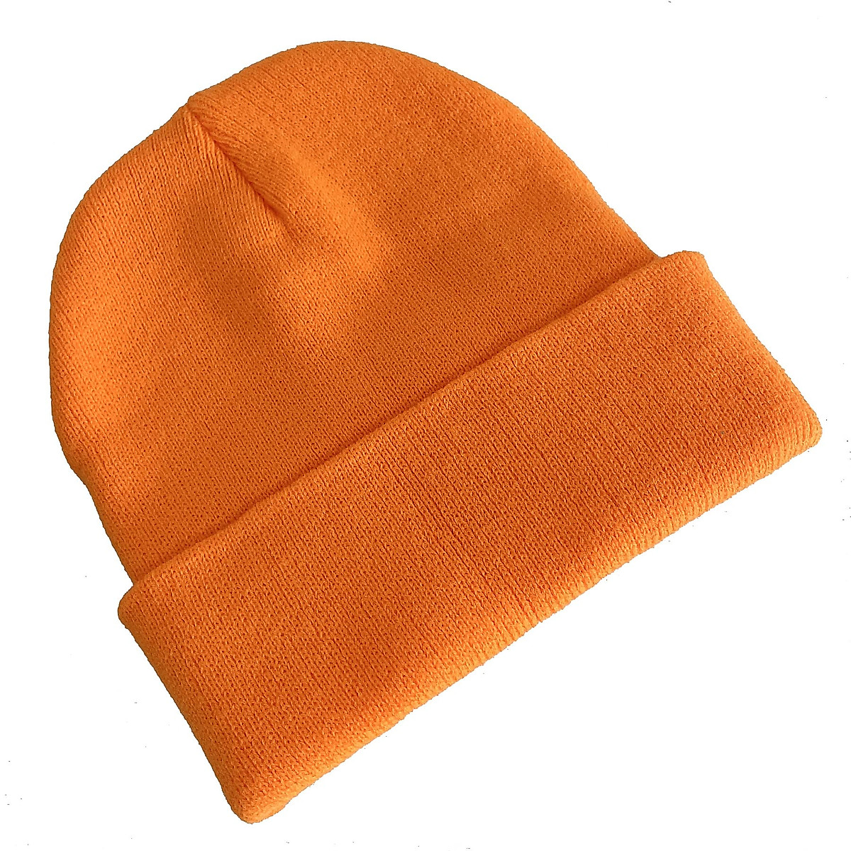 NPQQUAN Unisex Beanie Hats for Men Women Winter Knit Beanies Orange