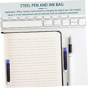 STOBOK 2 Sets 200pcs Black Ink Sac Erasable Pens Refill Refillable Fountain Pen Fountain Pen Ink Fountain Ink Pen Refills Cross Ink Fill Ink Universal Plastic Ink Gall Student