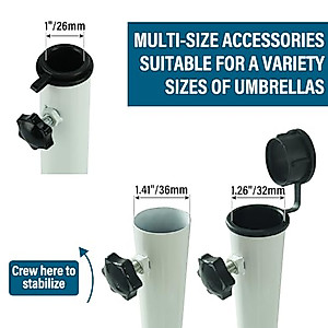 YaeTek Portable Foldable Beach Stand - Patio Umbrella Stand - Beach Umbrella Stand - Outdoor Sunshade Anchor - Adjustable Patio Umbrella Base Holder (Umbrella Base + Water Bag)