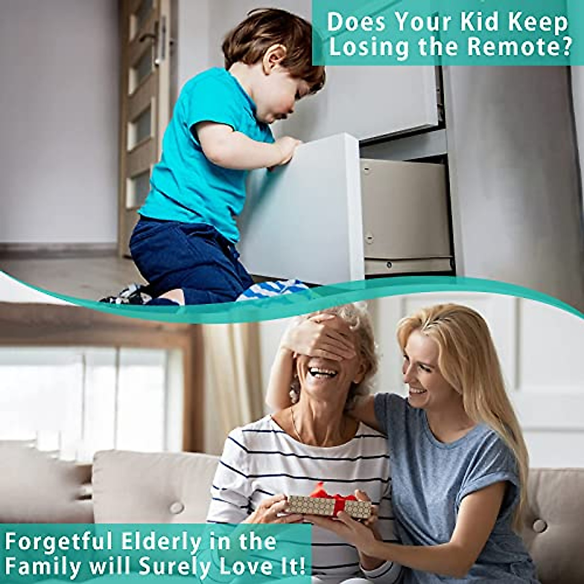 Key Finder, Stick on TV Remote Control Finder | Find My Keys Device, 4 Pack Wireless Car Key Finders That Make Noise | 115ft Range 85dB RF Key Tracker, Phone/Wallet Finder with 4 Item Locator Tags