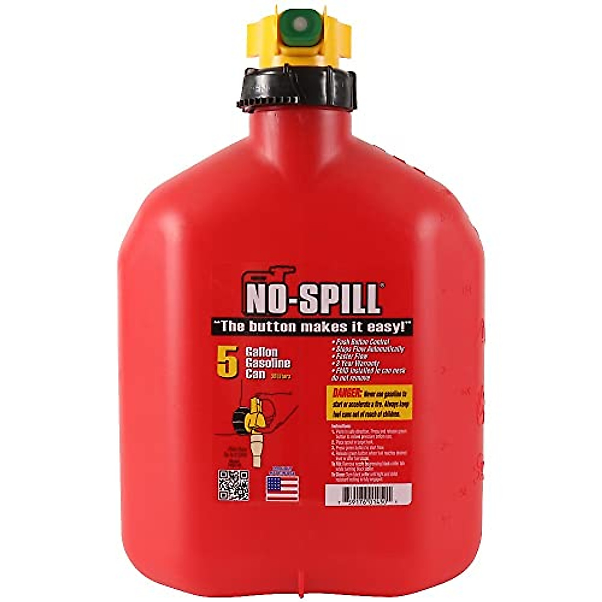 No-Spill 1450 5-Gallon Poly Gas Can (CARB Compliant)