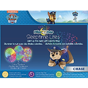 Pillow Pets Paw Patrol Chase Sleeptime Lite, 11" Nickelodeon Stuffed Animal Nightlight, 1 Count (Pack of 1), Multicolor