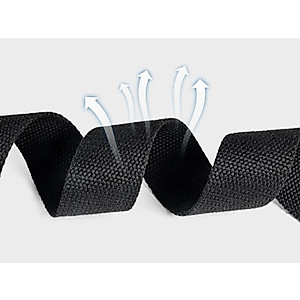 maikun Mens & Womens Canvas Belt with Black D-ring 1 1/2" Wide Extra Long Black, 110cm long, for waist size 31-35''