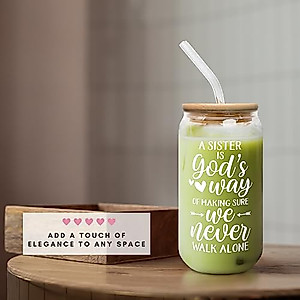 Sister Gifts from Sister - Gifts for Sister, Sister Gifts for Women - Sister Birthday Gift Ideas, Birthday Gifts for Sister, Sister Birthday Gifts from Sister - Big Sister Gift - Can Glass for Sister