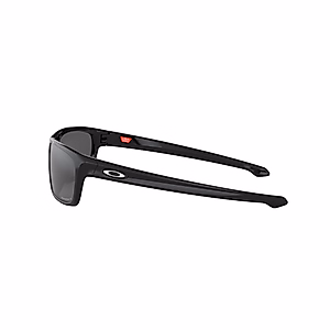 Oakley Men's OO9408 Sliver Stealth Square Sunglasses, Polished Black/Black Iridium Polarized, 56 mm
