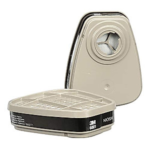 3M Respirator Cartridge 6001, 30 Pairs, Helps Protect Against Organic Vapors, Cleaning, Painting, Chemical Dispensing, Parts Cleaning, and Seal Coating , Gray