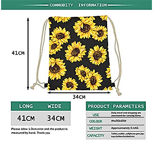 Upetstory Floral horse Drawstring Backpack String Bag Sackpack Cinch Storage Pouch for Women Girls Kids Gym Shopping Sport Yoga Swim