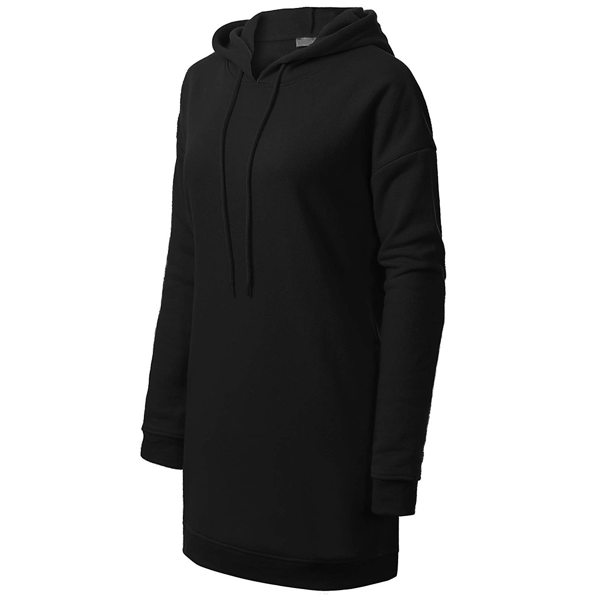 MixMatchy Women's Casual Long Sleeve Fleece Hoodie Fall Sweatshirts Hooded Pullover Tunic Black 2XL