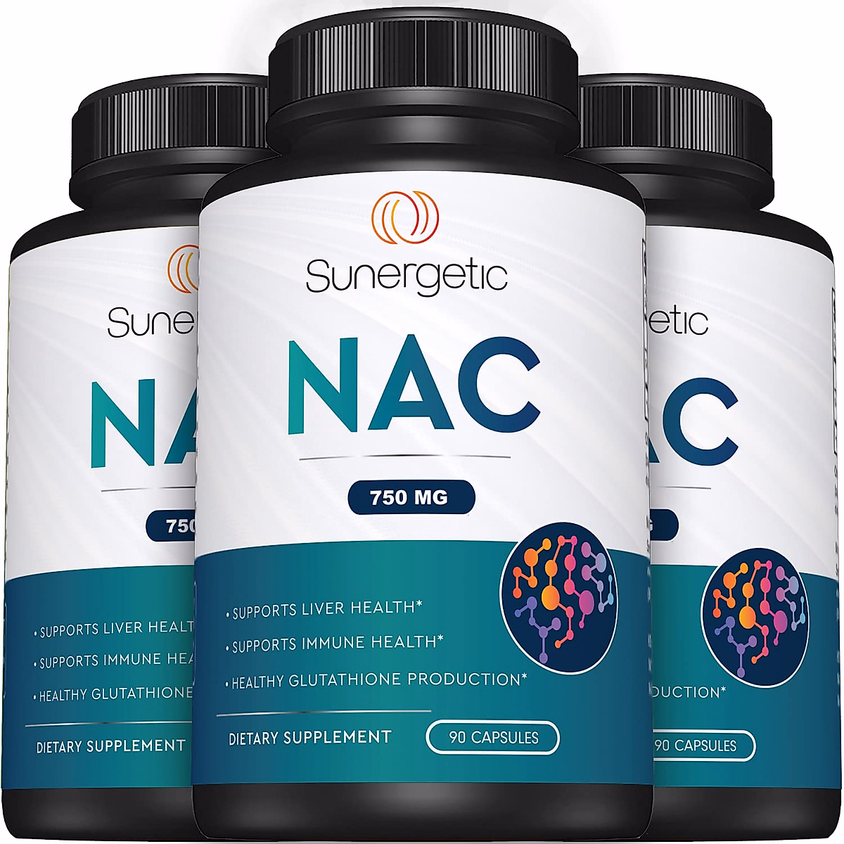 Premium NAC Supplement N-Acetyl Cysteine – 750mg Per Capsule – Supports Liver, Detox Immune, Cellular & Respiratory Health – 90 N Acetyl Cysteine Capsules