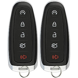 KeylessOption Keyless Entry Car Remote Start Smart Key Fob for Ford Lincoln M3N5WY8609 (Pack of 2)