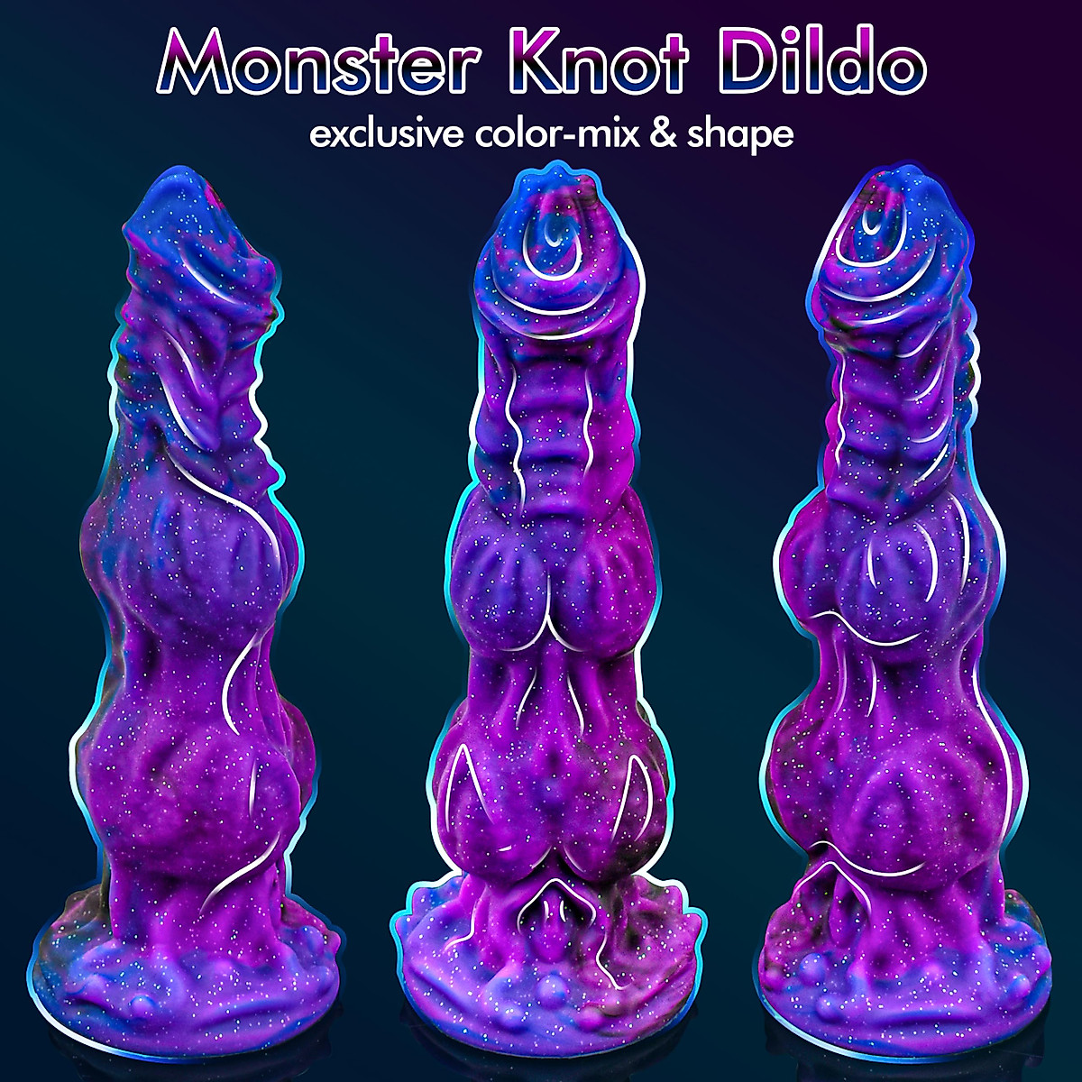 9.6" Monster Dildo Fantasy Horse Dildo with 2 Big Knots, Huge Dildo Thick Anal Dildo with Strong Suction Cup, Dragon Dildo Dog Knot Dildo for Women Sex, Anal Toys for Men Gay, Adult Toys for Women Men