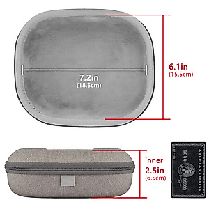 Geekria Shield Headphones Case Compatible with Sony WH-XB910N, WH-XB900N, MDR-1000X, Replacement Hard Shell Travel Carrying Bag with Cable Storage (Light Brown)