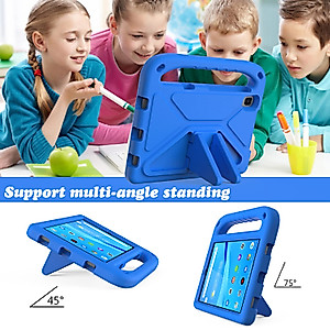 GOZOPO Kids Case for Lenovo Tab M8 Tablet 8", Lightweight Shockproof Handle Stand Case for Lenovo Tab M8 4th Gen/ M8 3rd Gen/ M8 2nd Gen/Smart Tab M8 HD -Blue