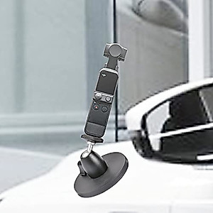 Magnetic Camera Mount Base with Mini Ball Head and Gopro Adapter for Action Camera Go pro Hero / DJI Osmo / Insta360 /Blink Camera, Wyze Cam, Small DSLR, Security Camera, Light & More with a 1/4"-20