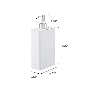 Yamazaki Tower Shampoo Dispenser White Rectangular