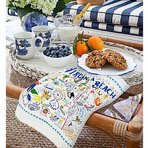 Catstudio Virginia Beach Dish & Hand Towel | Great for Kitchen, Bar, & Bathroom