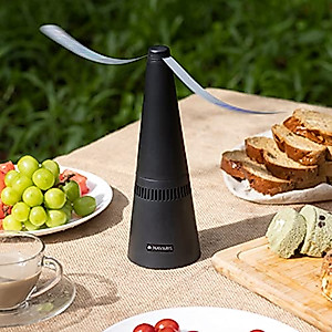 Navaris Electronic Table Fan (Set of 2) - Outdoor and Indoor Fan to Place Next to Food - Tabletop Fans to Eat Meals Outside - Battery Powered or USB