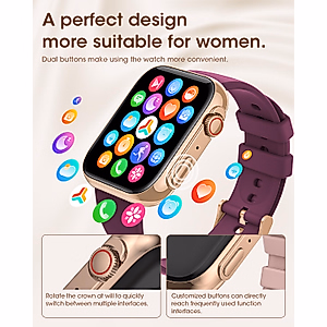 Smart Watches for Women, 1.91" HD Fitness Tracker Watch with Blood Pressure/Heart Rate Monitor, Bluetooth 5.3 Make Calls Smart Watch for Android/iOS Phones, IP68 Waterproof Fitness Watch for Women