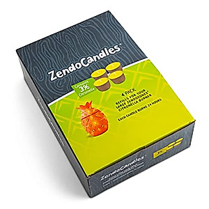 ZendoZones ZendoCandles® 3% Citronella Refill Candles for use with Large Citronella Burners, Case Pack of 12