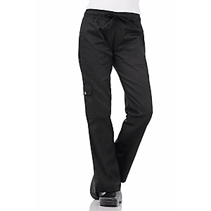 Chef Works Women's Cargo Chef Pants, Black, Medium