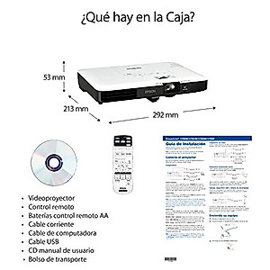 Epson V11H795020 PowerLite 1780W LCD Projector, White