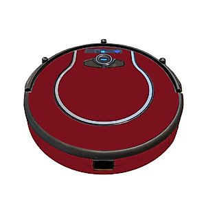 MightySkins Skin Compatible with Shark Ion Robot 750 Vacuum Minimal Coverage - Solid Burgundy | Protective, Durable, and Unique Vinyl wrap Cover | Easy to Apply, Remove | Made in The USA