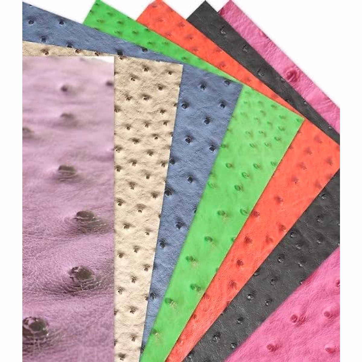 DuroLast™ Classic Ostrich Upholstery Vinyl Fabric Sold by The Yard 2 Tone Embossed Raised DIY Upholstery Accessories Apparel (Orange)