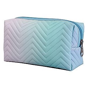Zipper Travel Cosmetic Bag - Gradient Blue BELLELE (Blue)