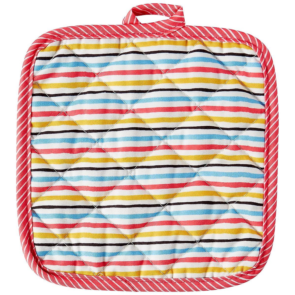 C.R. Gibson Bloom Polyester Potholder Set for Kitchens, 7.75" W x 8" L and 8" W x 8.15" L, Multicolor