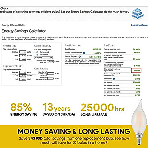 AMDTU E12 60 Watt Equivalent Frosted LED Candelabra Bulb Candle CA10 Chandelier Light Dimmable Small Base, Ideal for Dining Rooms, Living Rooms, and Porch, Long-Lasting Light for Cozy Indoor Settings