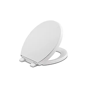 KOHLER 4009-0 Reveal Round Toilet, Grip-Tight Bumpers, Quiet-Close Seat, Quick-Attach Hardware, White