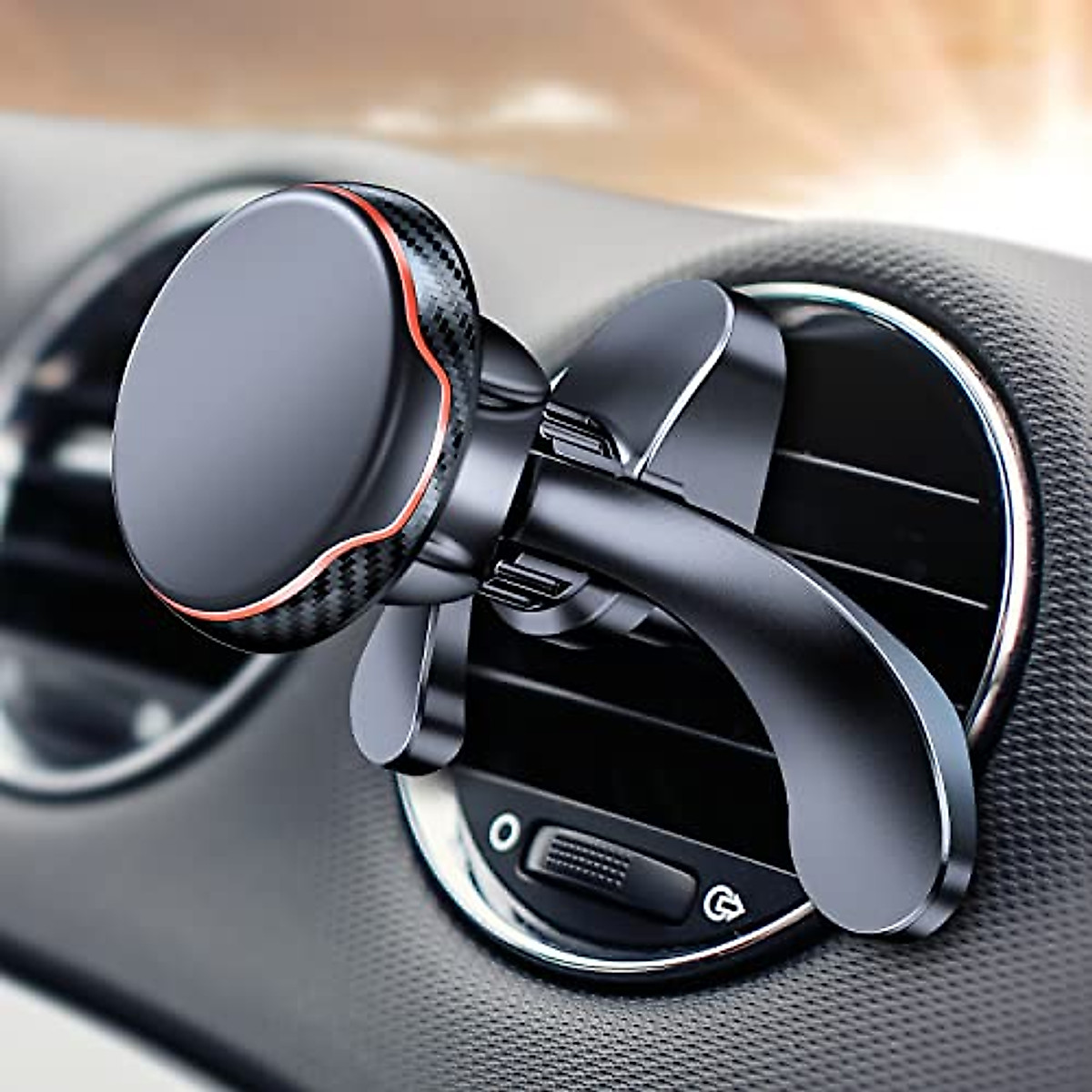 eSamcore Magnetic Car Phone Holder, Universal Air Vent Clip Car Phone Mount with Powerful Magnets and Anti-Fall Cell Phone Car Mount for iPhone Samsung Galaxy and Other Smartphone