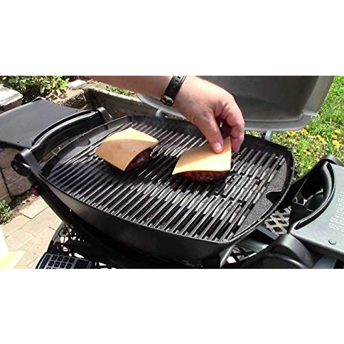 SafBbcue 7644/7582 Cast Iron Grate and 60040 Grill Burner Compatible Weber Q100, Q120, Q1000, Q1200, Baby Q, 386001, 386002, 516002, 516001, 50060001, 5106000 Grills