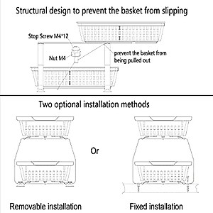 junyuan Under Sink Organizers and Storage, Bathroom Countertop Organizer with Dividers,Double Pull Out Cabinet Organizer Stainless Steel