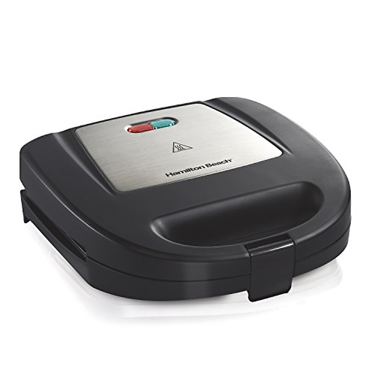 Hamilton Beach Sandwich Maker, Makes Omelettes and Grilled Cheese, 4 Inch, Easy to Store (25430), BLACK & Breakfast Sandwich Maker, Silver (25475A)